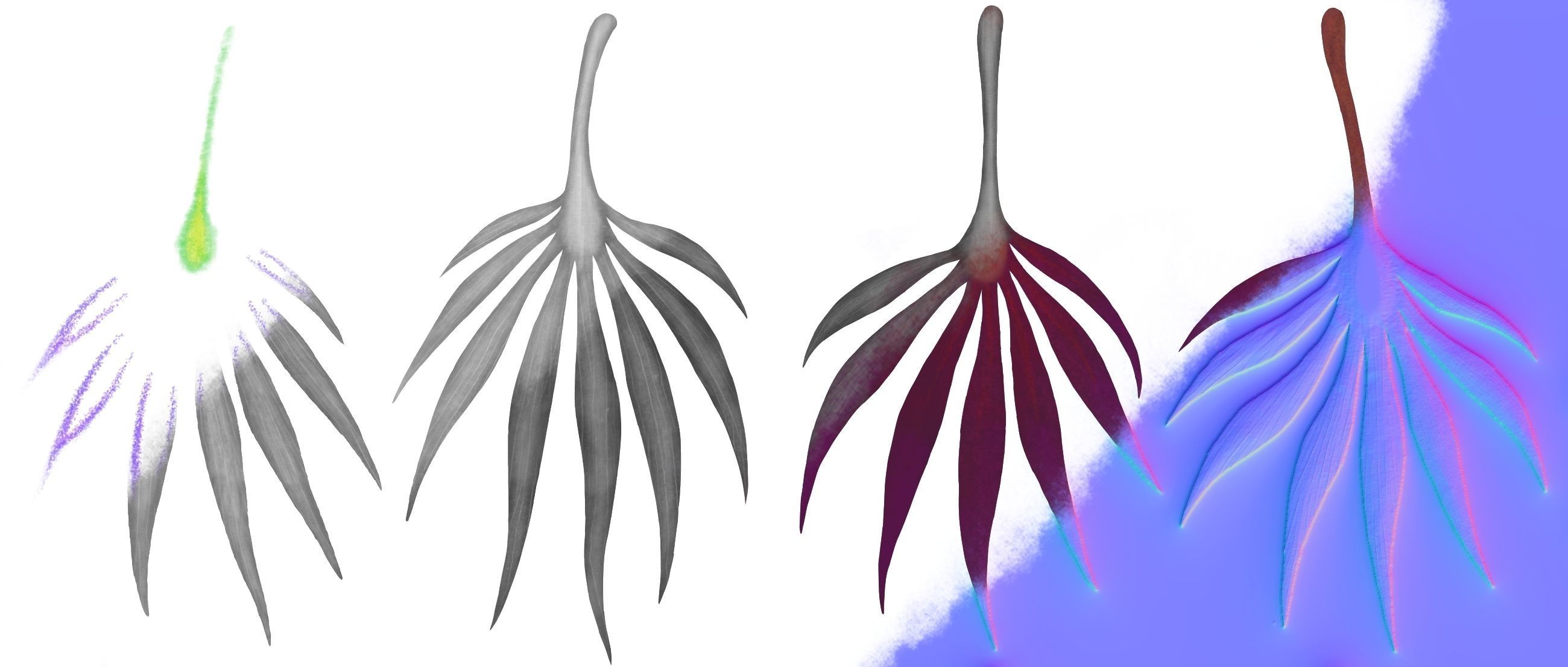 3D model Alien leaves VR / AR / low-poly | CGTrader