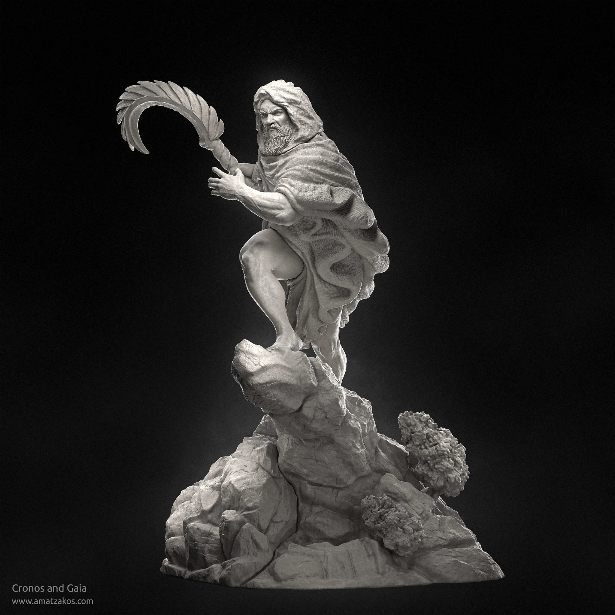 Titan Cronos and Gaia 3D model 3D printable | CGTrader