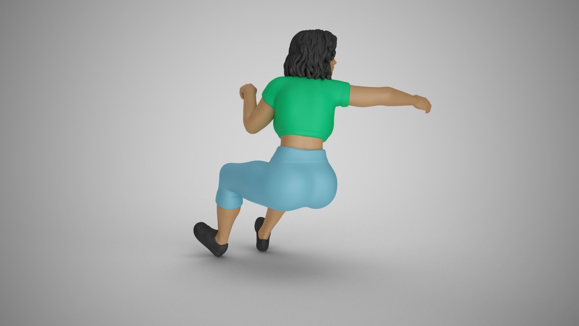 Girl Drive Back 3D model 3D printable | CGTrader