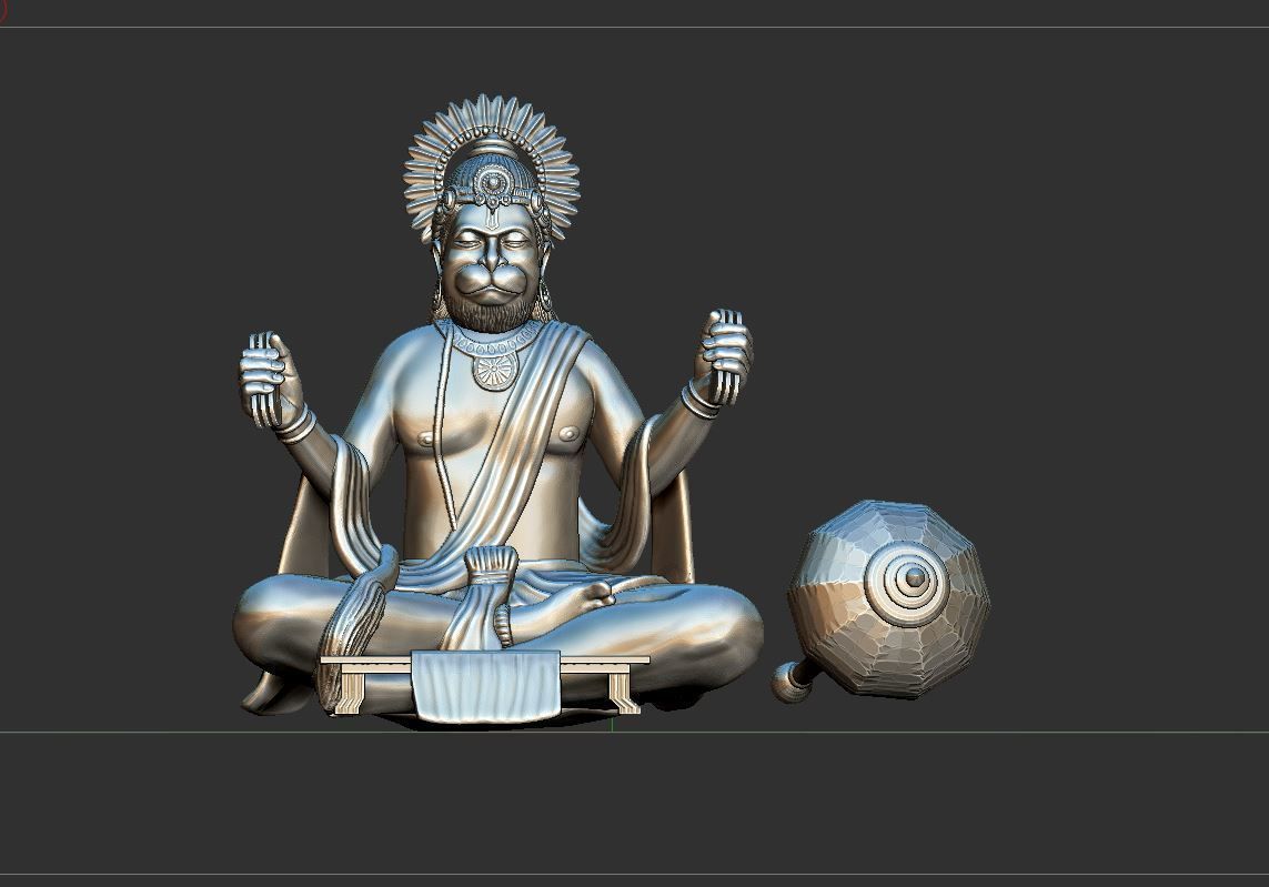 hanuman 3D model 3D printable | CGTrader