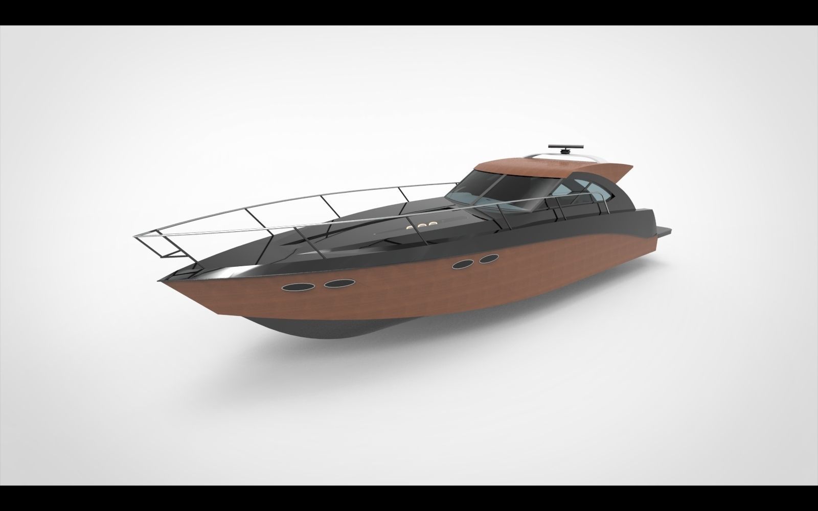 Minimalist yacht boat 3D model | CGTrader