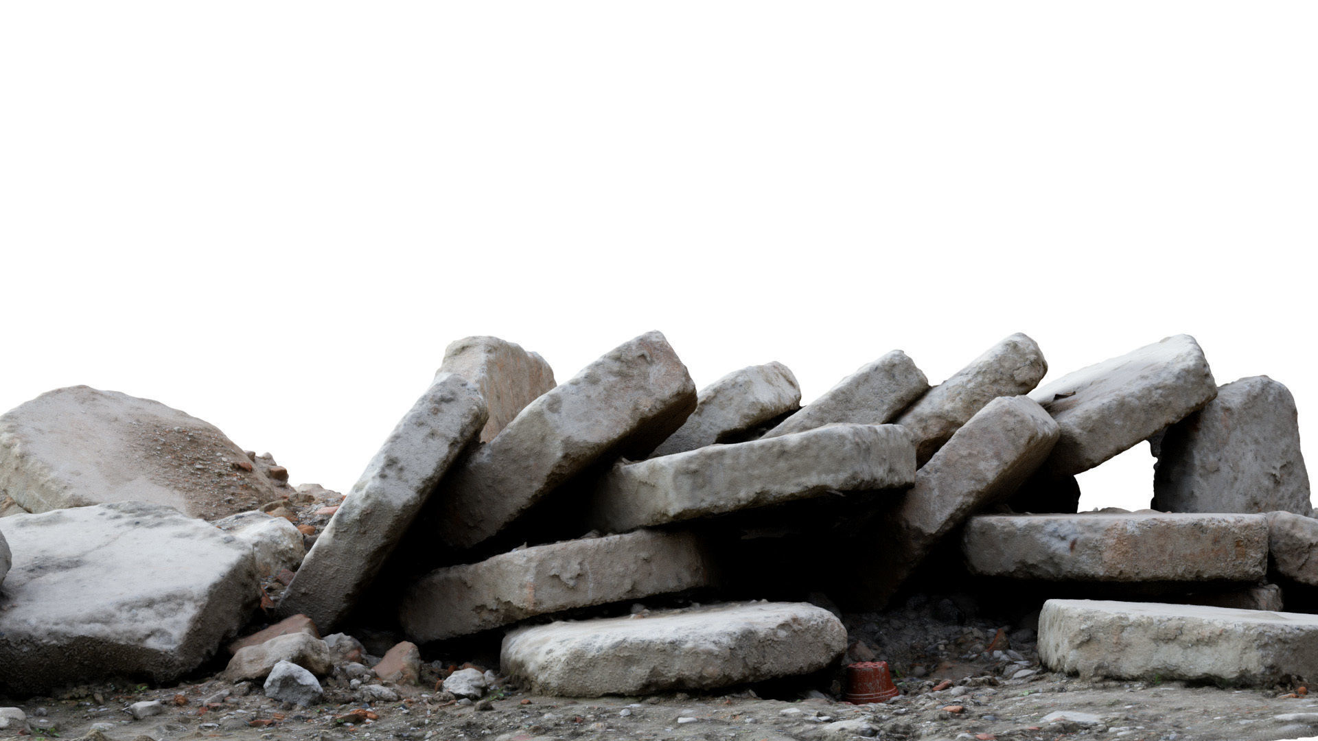 Concrete rubble RAW Scan 3D model | CGTrader