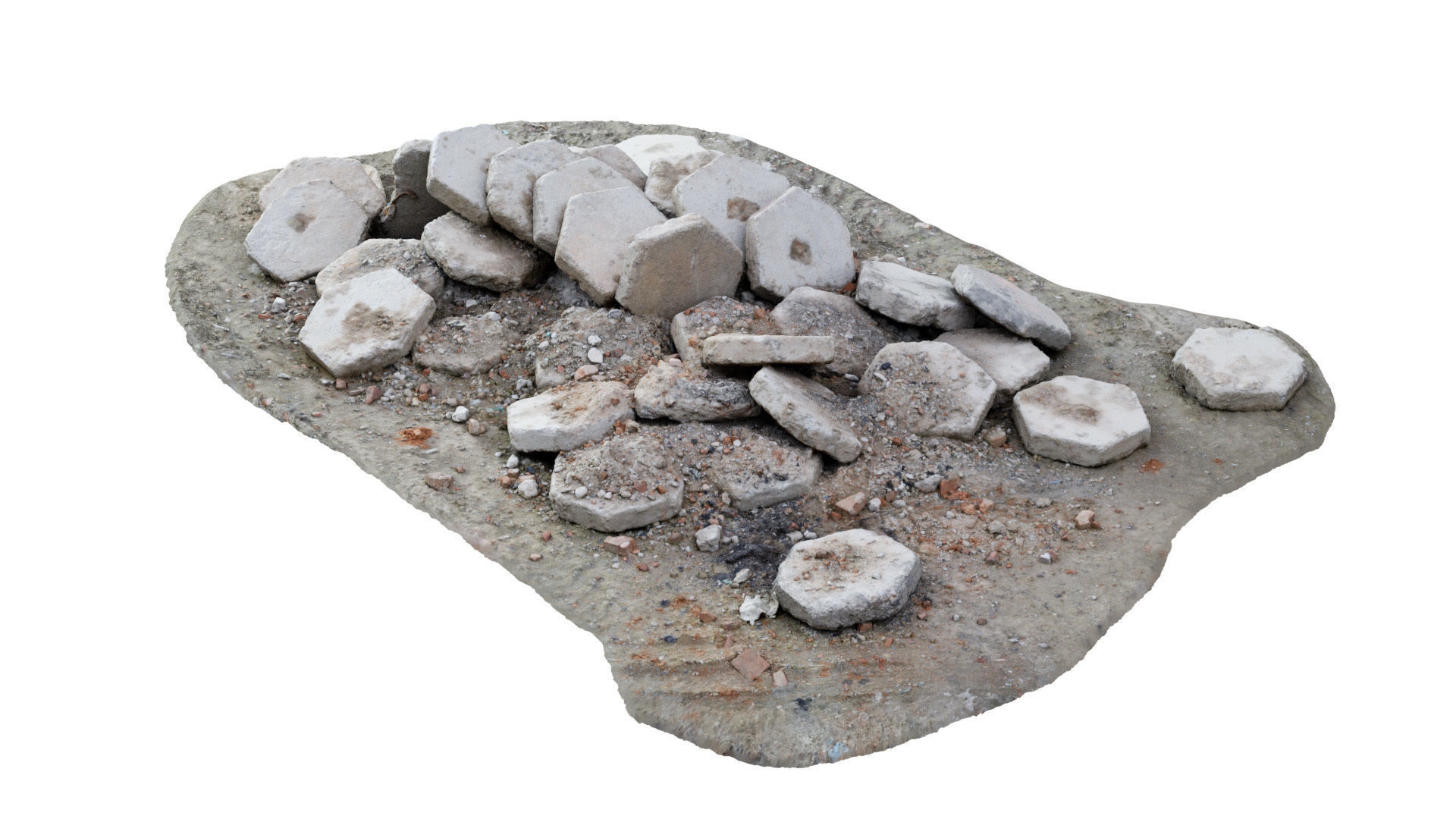 Concrete rubble RAW Scan 3D model | CGTrader