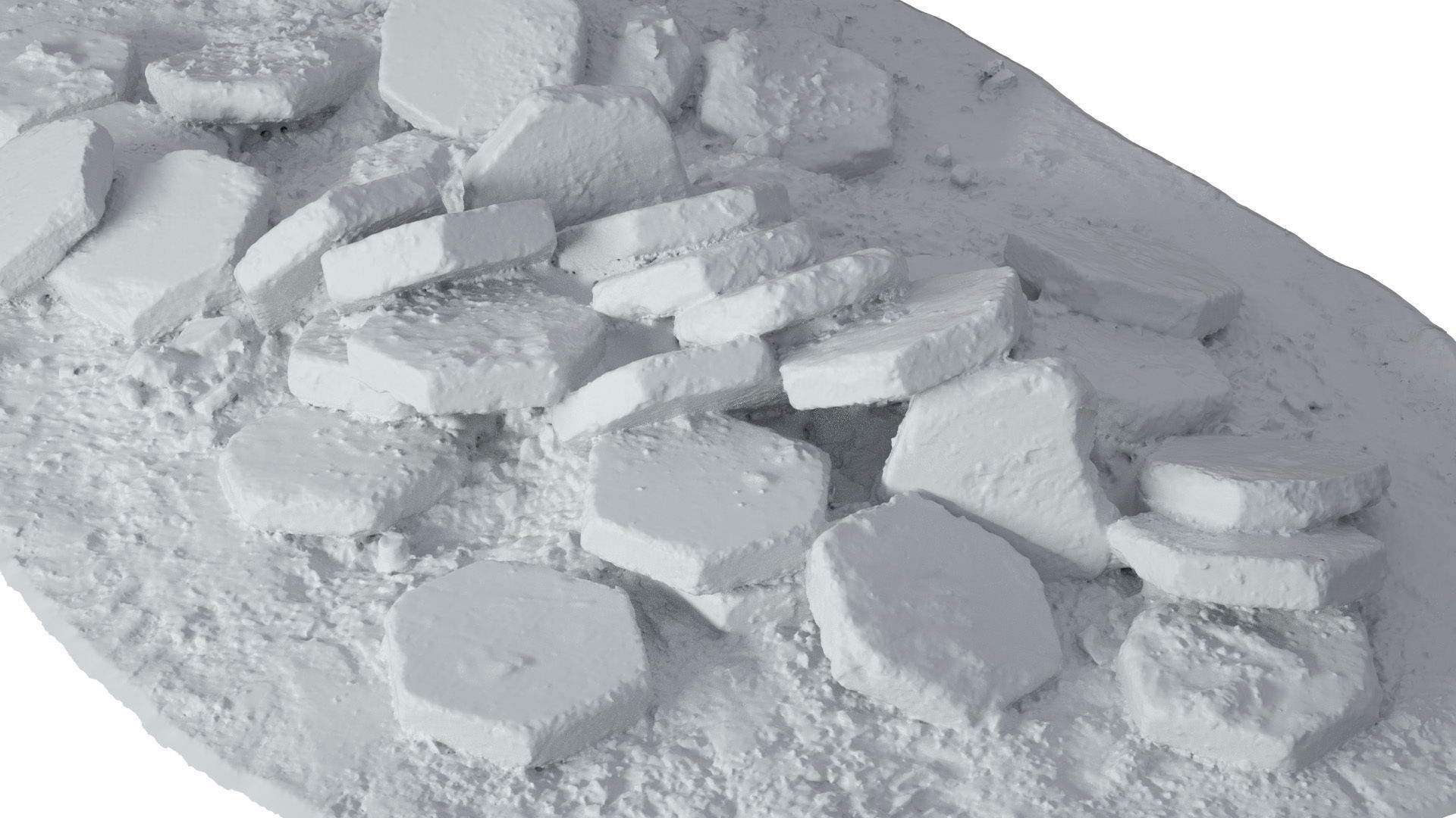 Concrete rubble RAW Scan 3D model | CGTrader