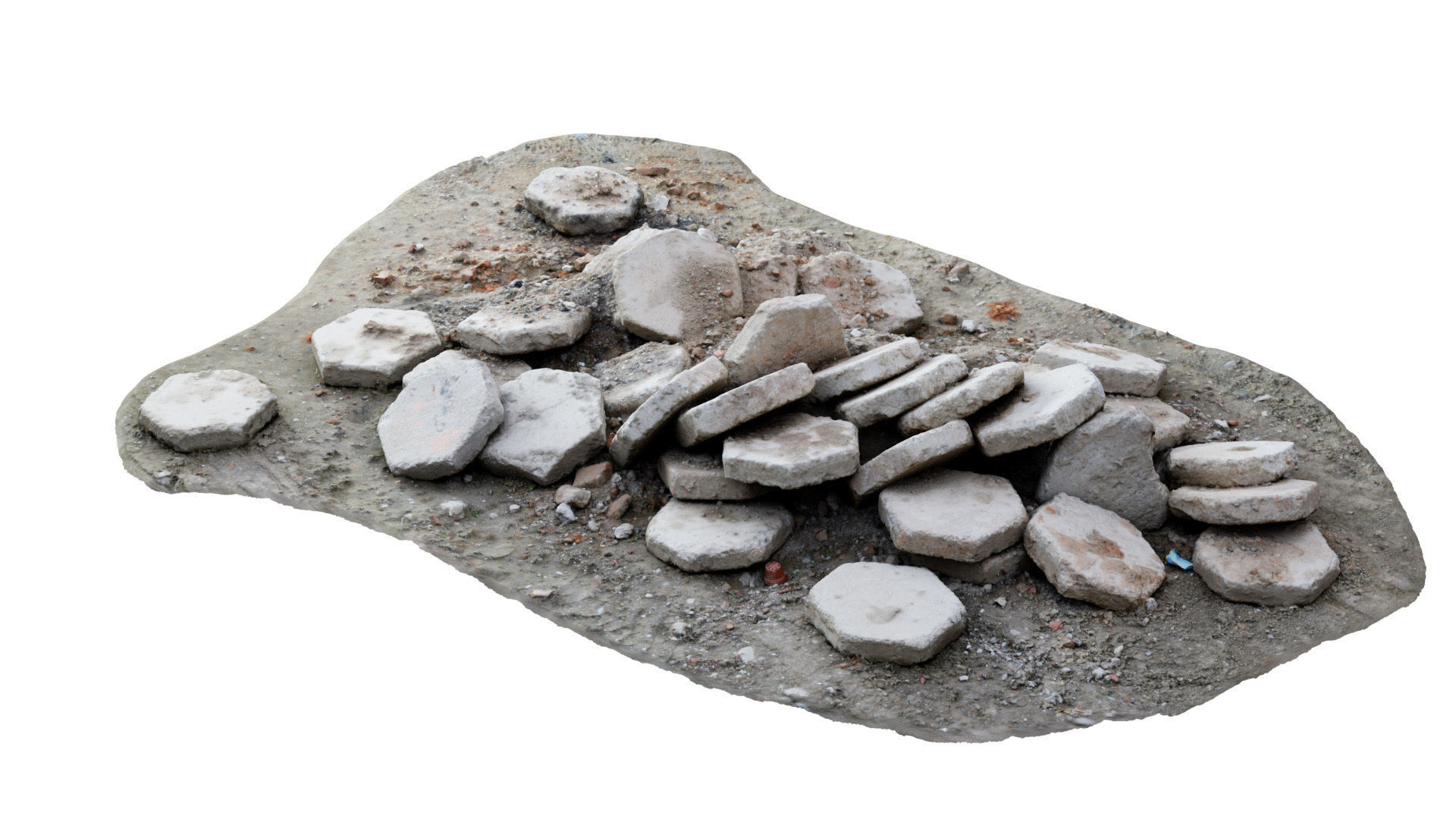 Concrete rubble RAW Scan 3D model | CGTrader