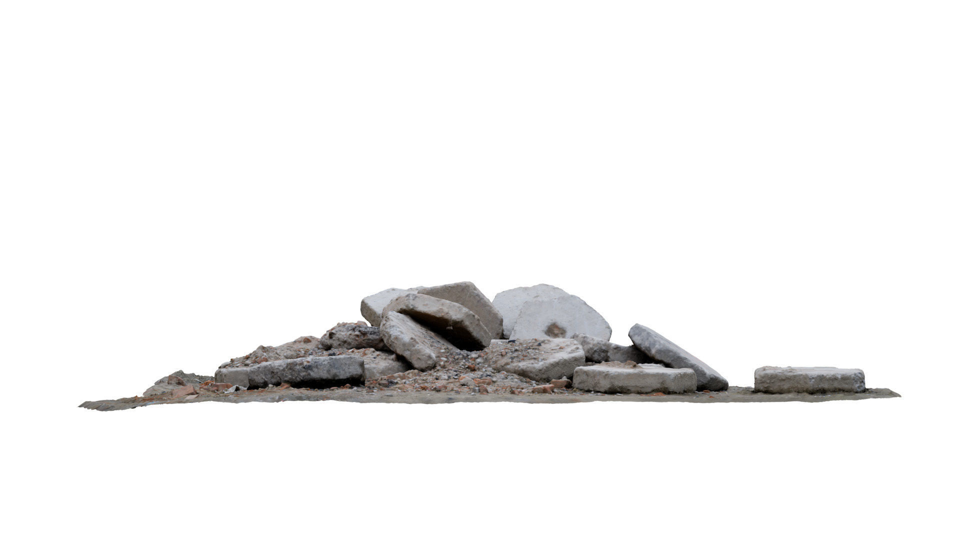 Concrete rubble RAW Scan 3D model | CGTrader