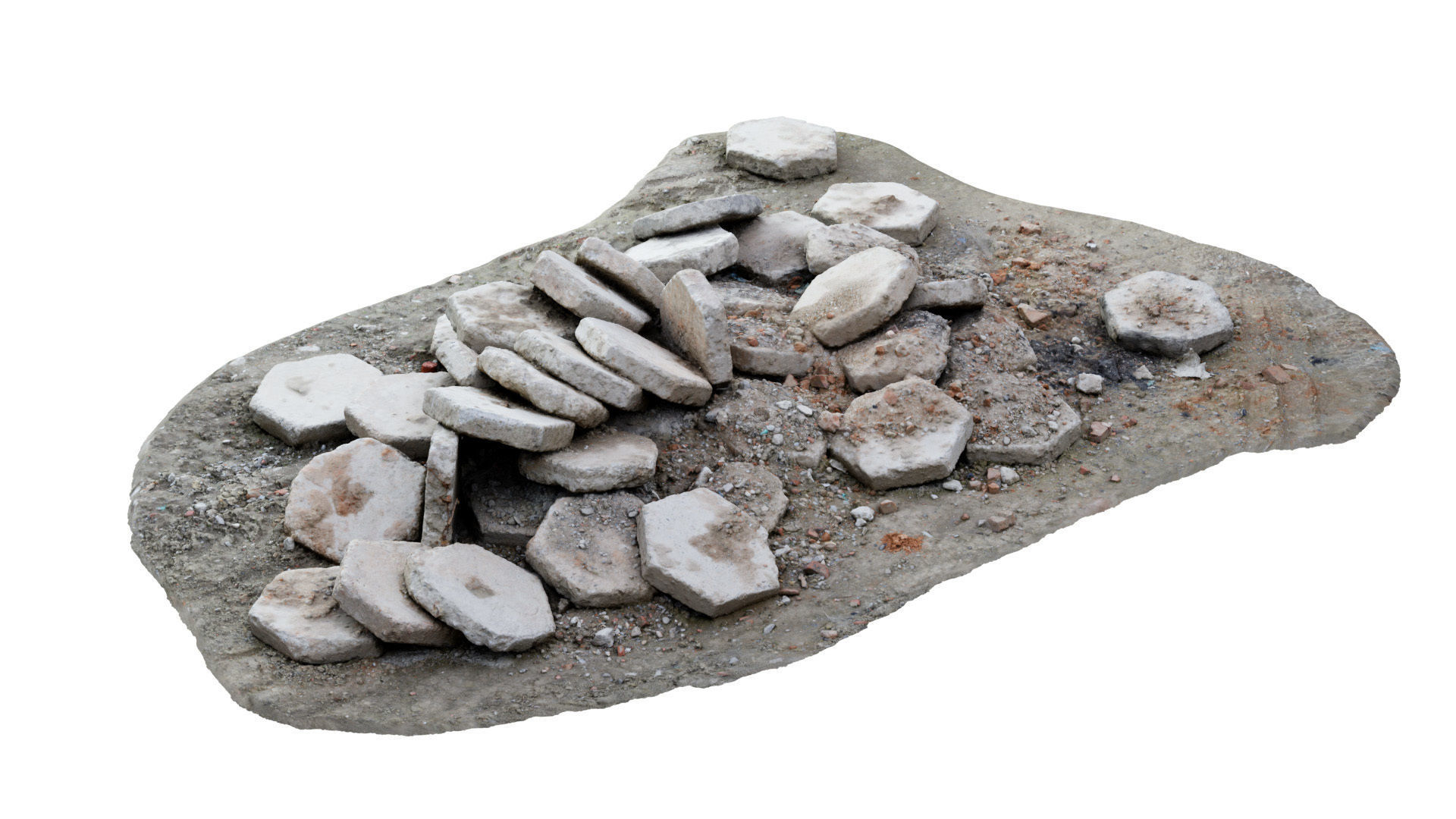 Concrete rubble RAW Scan 3D model | CGTrader