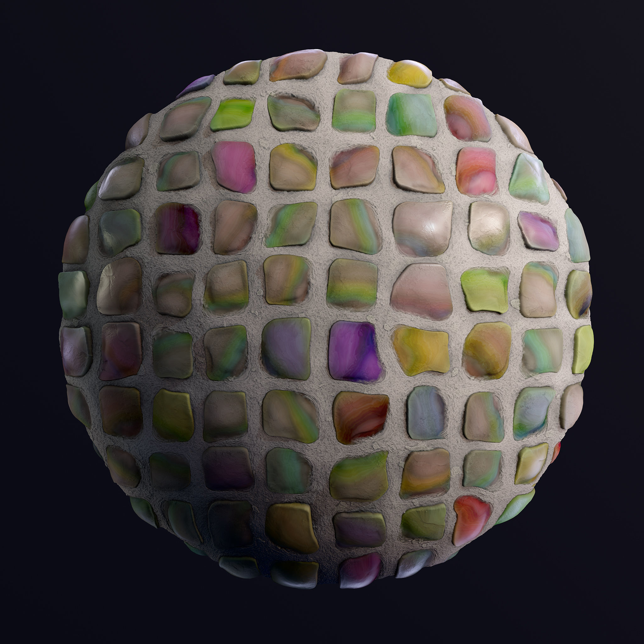 Stylized Fancy Cobblestone - PBR - 4K - PNG - SBSAR - Variation Texture ...