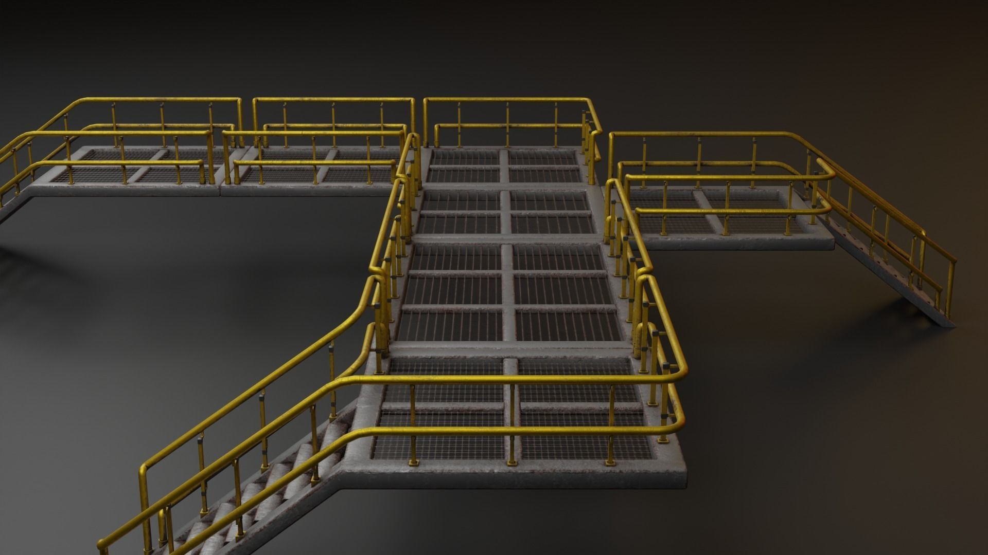 3D model Modular industrial catwalk VR / AR / low-poly | CGTrader