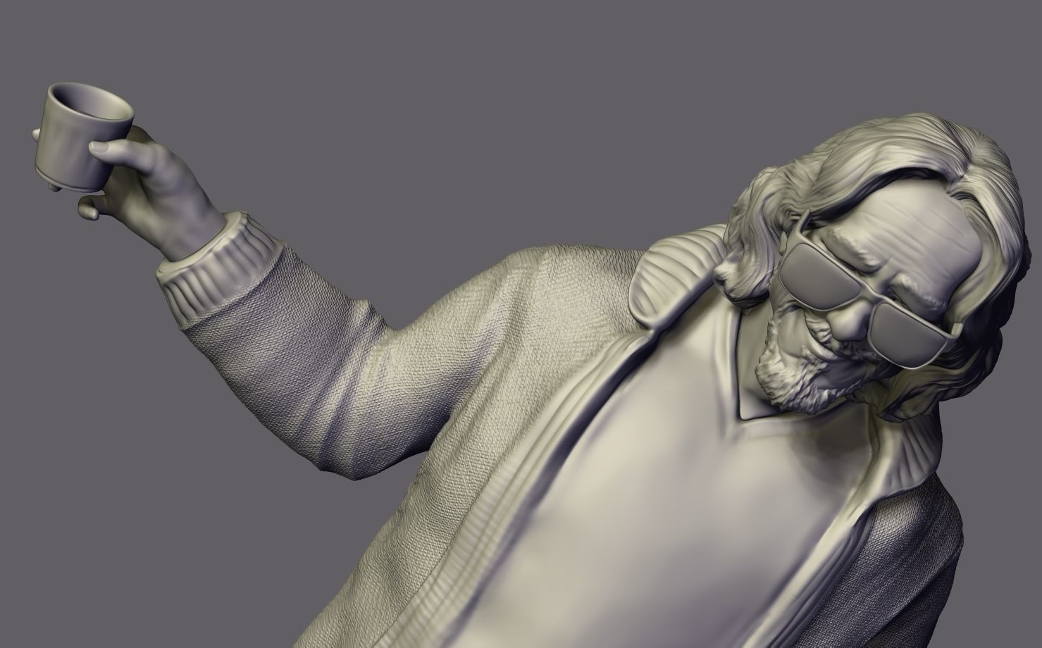The Dude The Big Lebowski 3D model 3D printable | CGTrader