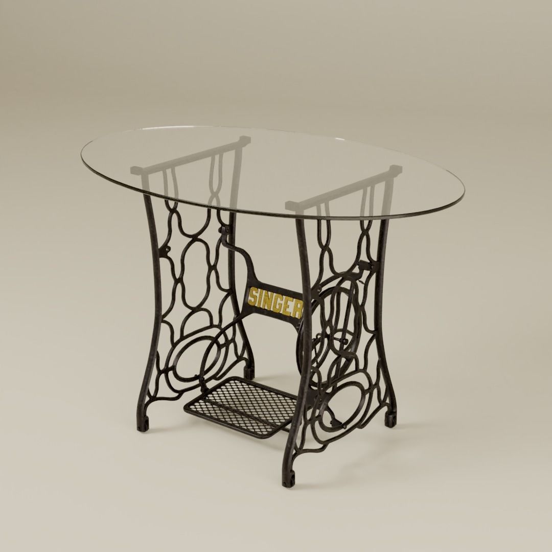 Vintage Table - Singer Sewing Machine Stand 3D model | CGTrader