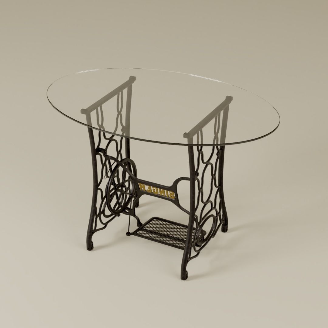 Vintage Table - Singer Sewing Machine Stand 3D model | CGTrader