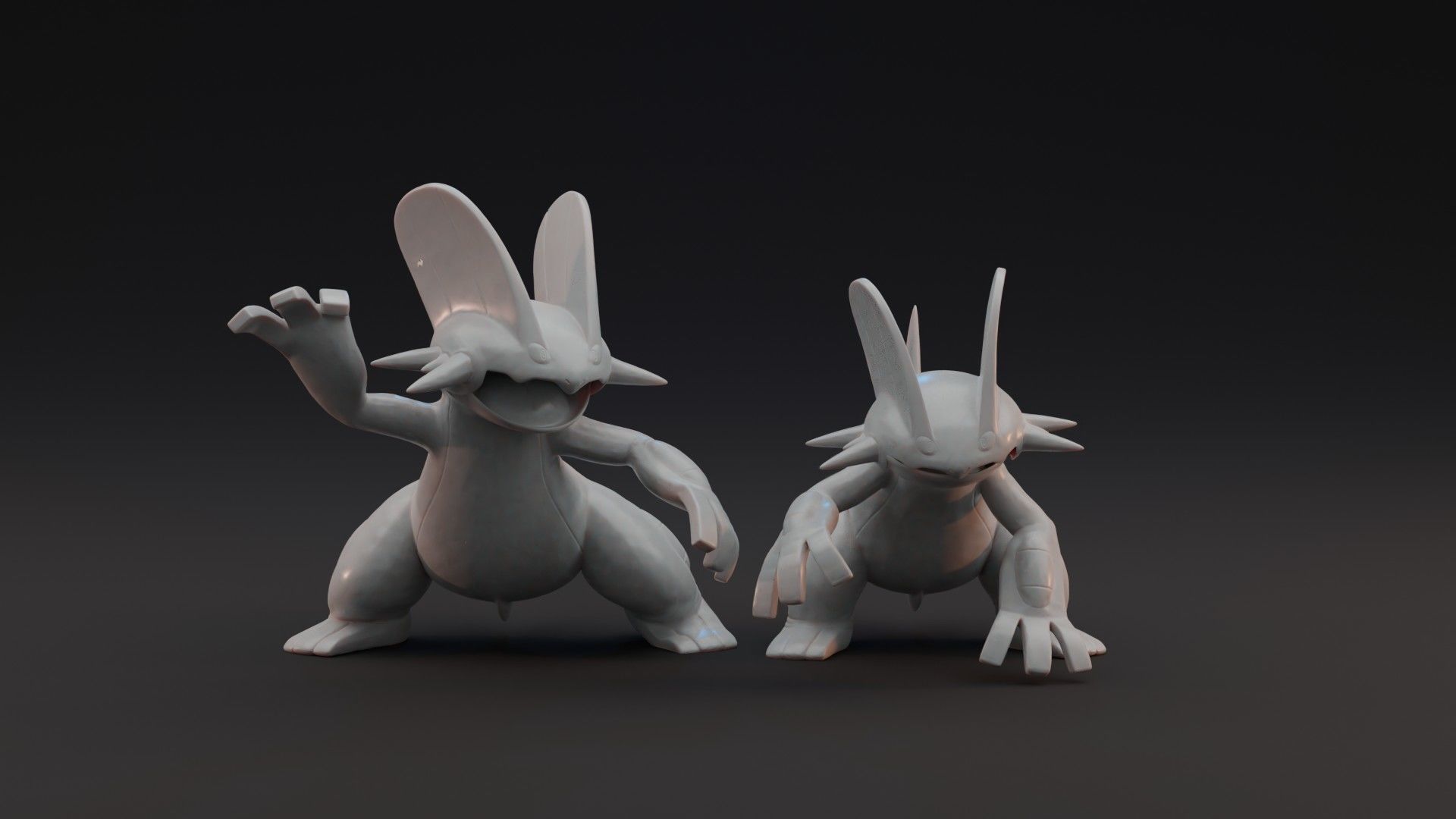 SWAMPERT - 2 POSES PRE-SUPPORTED POKEMON 3D model 3D printable | CGTrader