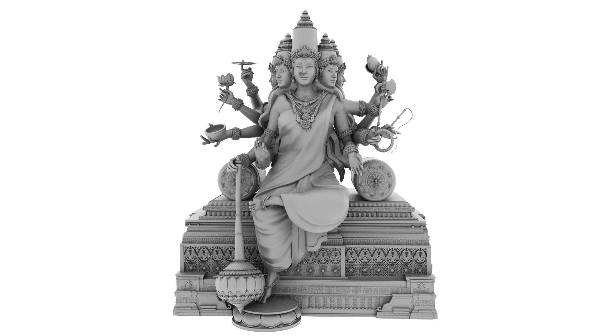 god gayathri devi 3d model 3D model | CGTrader