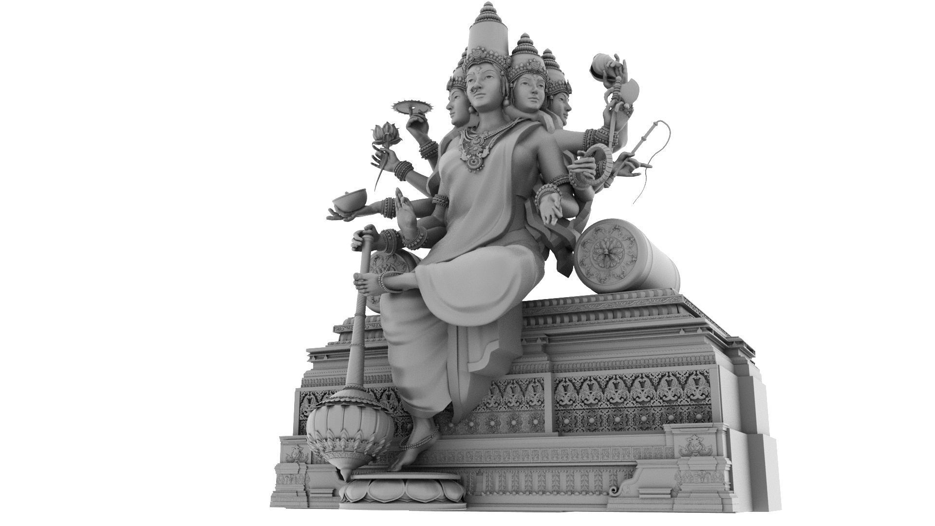 god gayathri devi 3d model 3D model | CGTrader