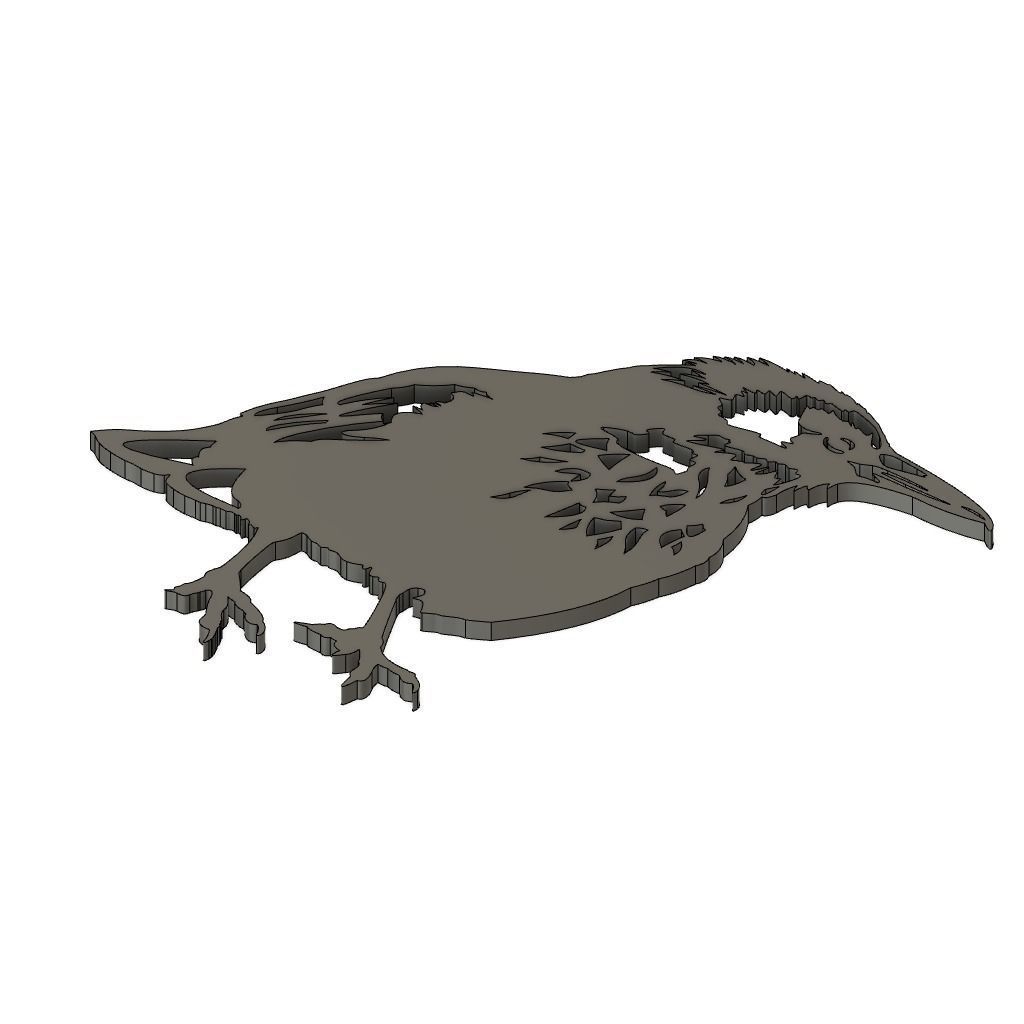 Crow Decoration 2D Wall Art 3D model 3D printable | CGTrader