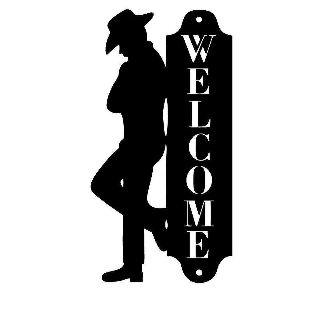 Welcome Cowboy Wall Art 3D model 3D printable | CGTrader