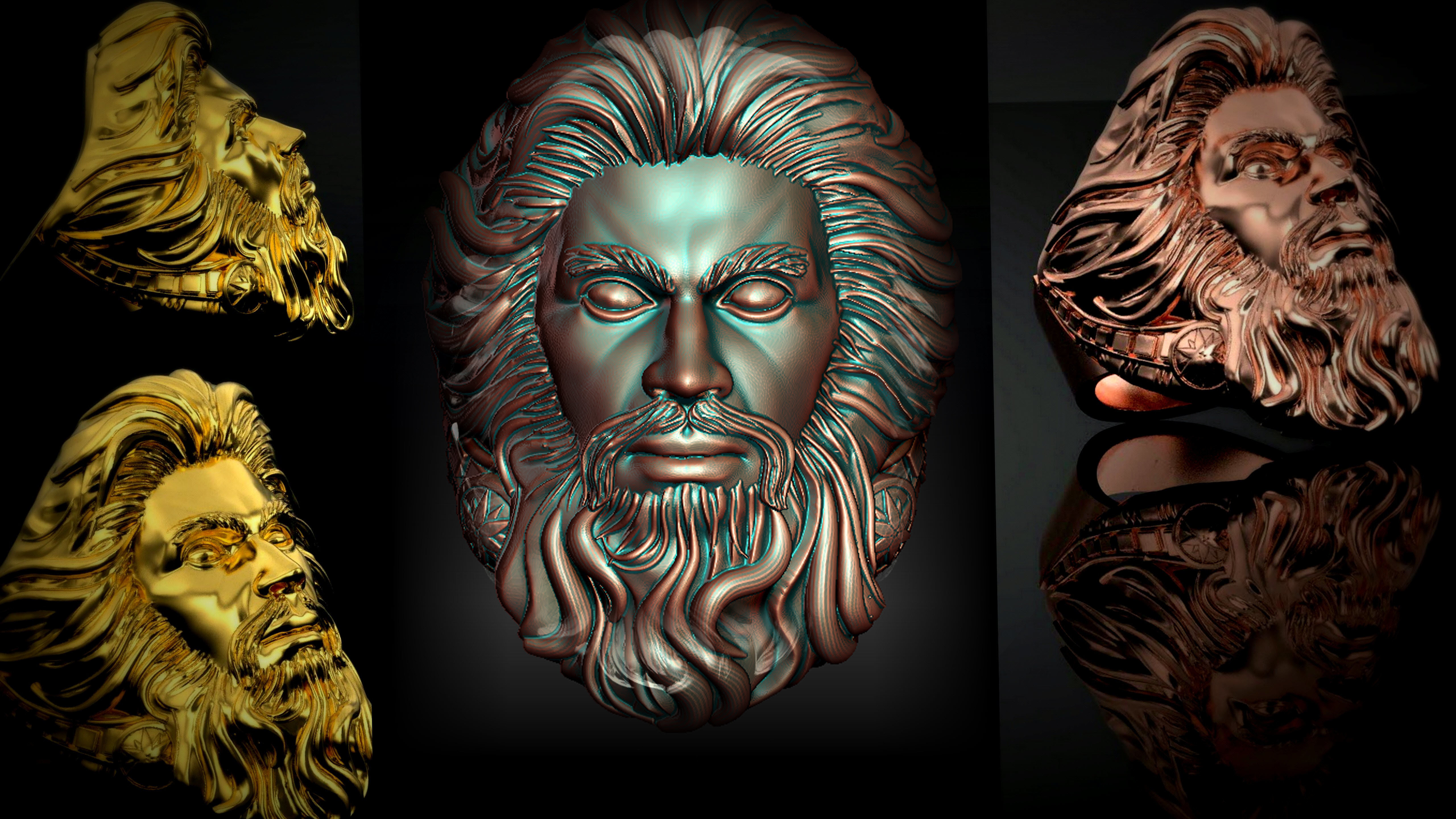 Guardian Zeus god Ring 3d stl 3D model 3D printable | CGTrader