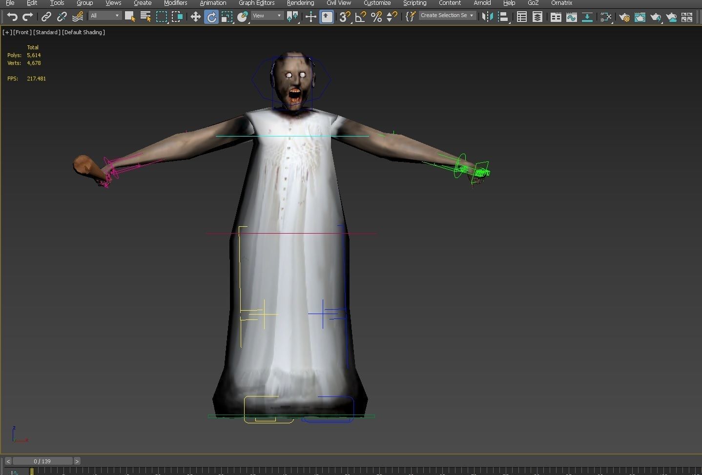 3D model Granny the horror game character VR / AR / low-poly | CGTrader