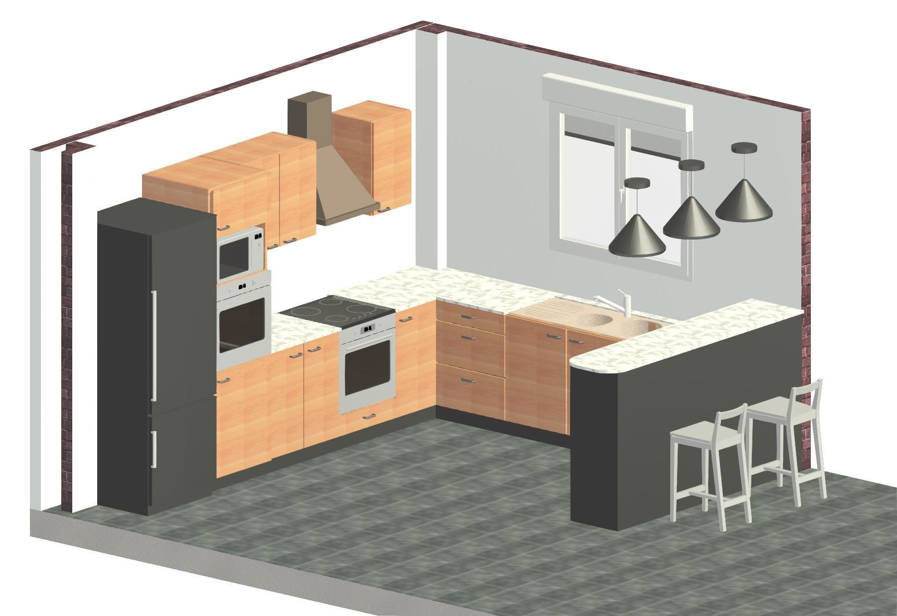Small kitchen revit 3D model | CGTrader
