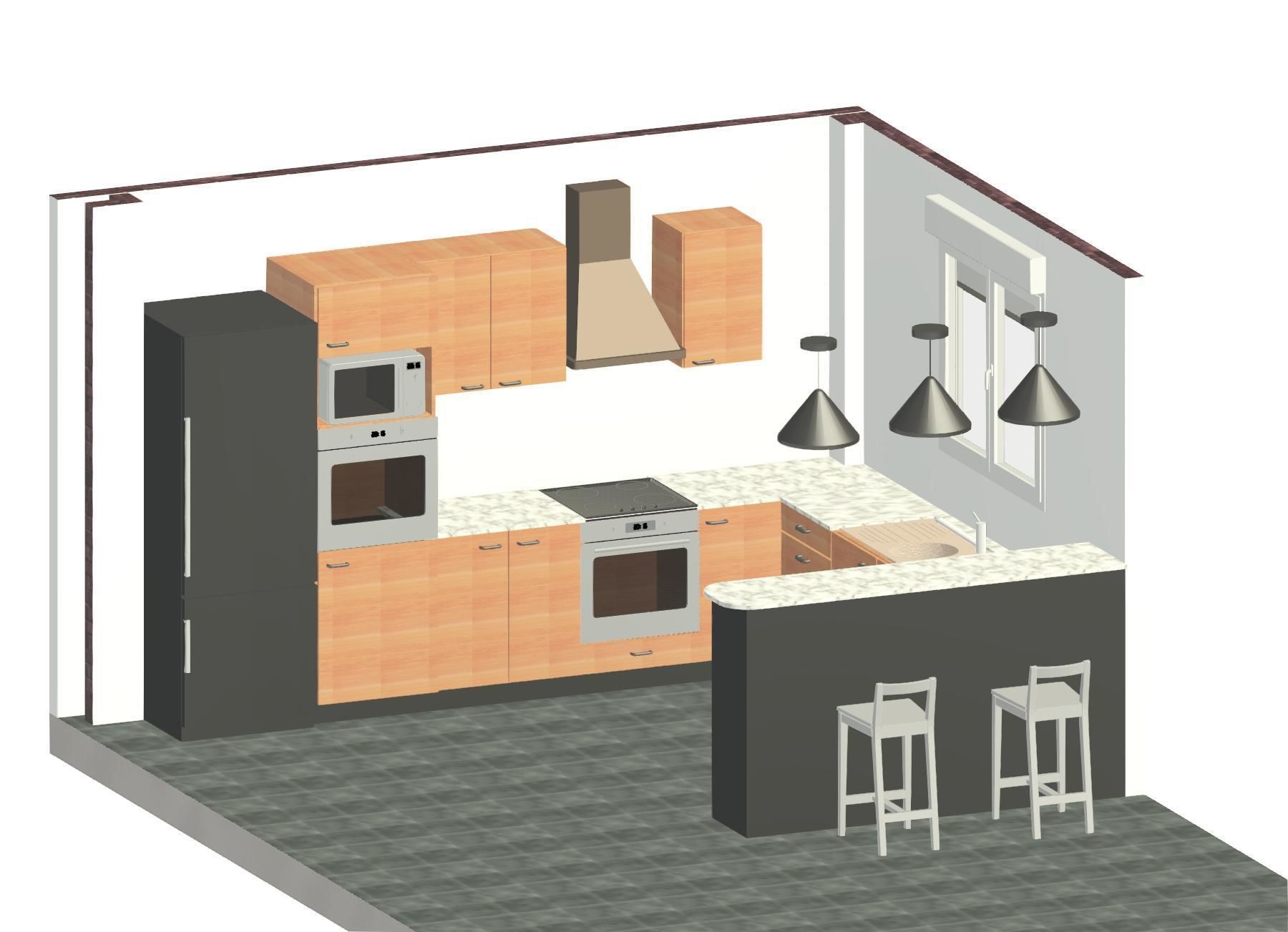 Small kitchen revit 3D model | CGTrader
