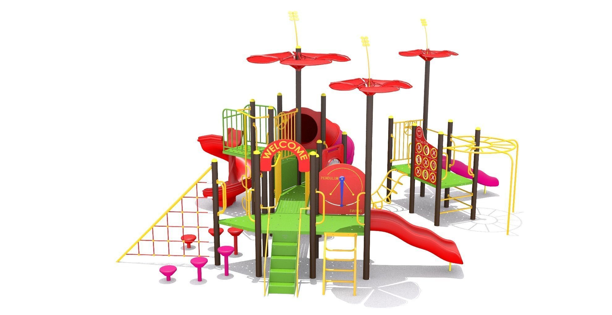 Playground - Flower Playhouse 3D model | CGTrader