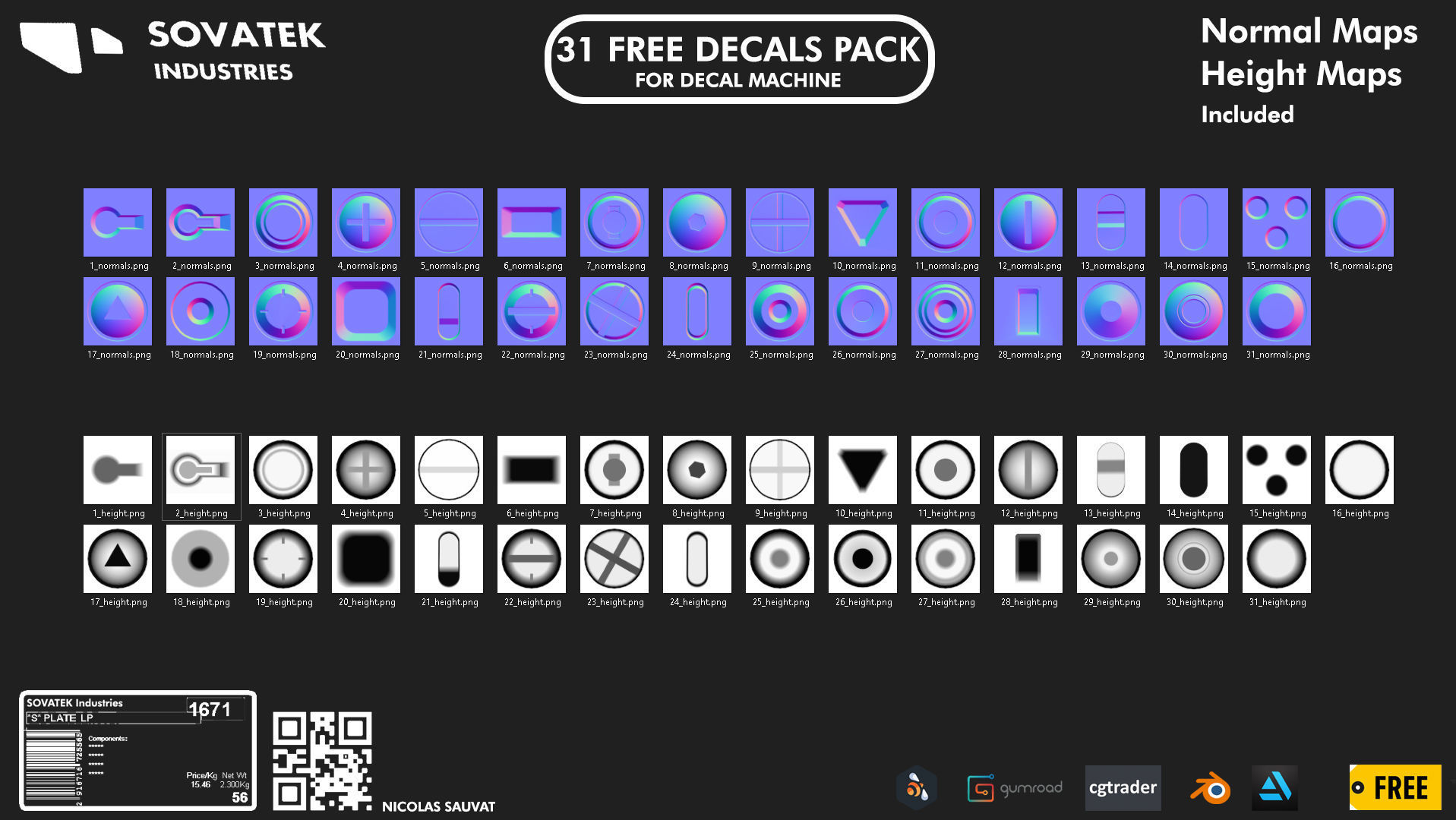 31 Free Decals Pack free Texture | CGTrader
