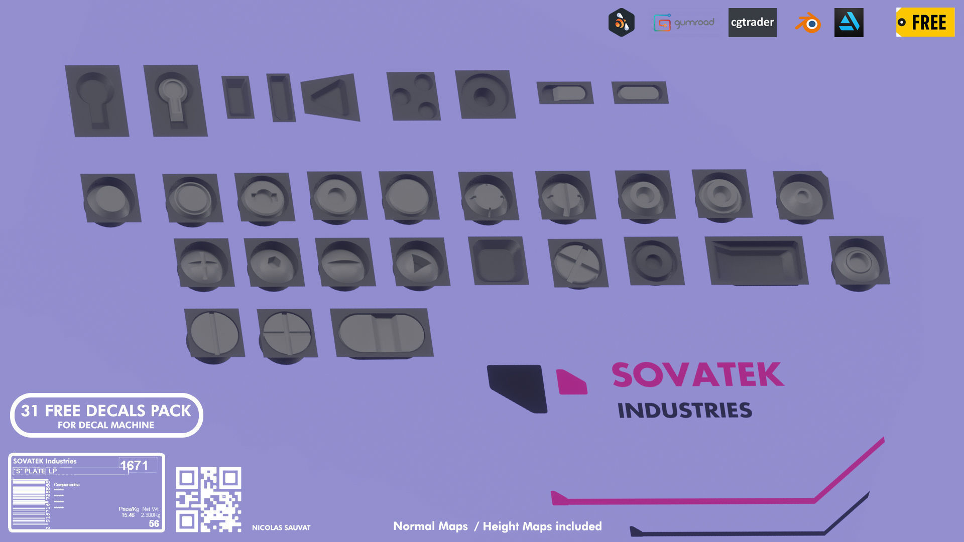 31 Free Decals Pack free Texture | CGTrader