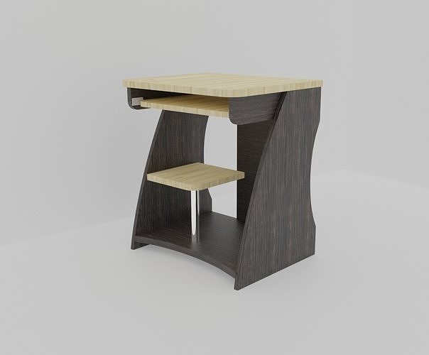 Computer desk free 3D model | CGTrader