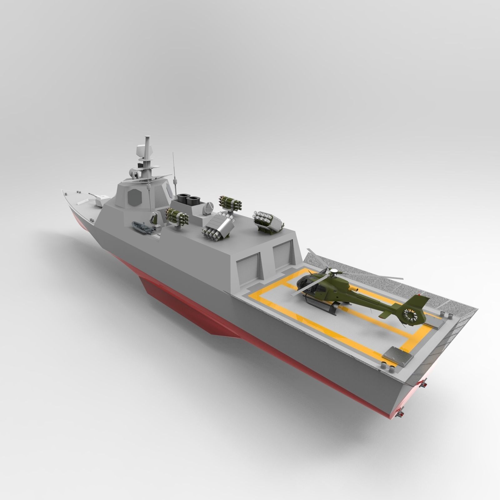 Fast destroyer ship 3D model | CGTrader