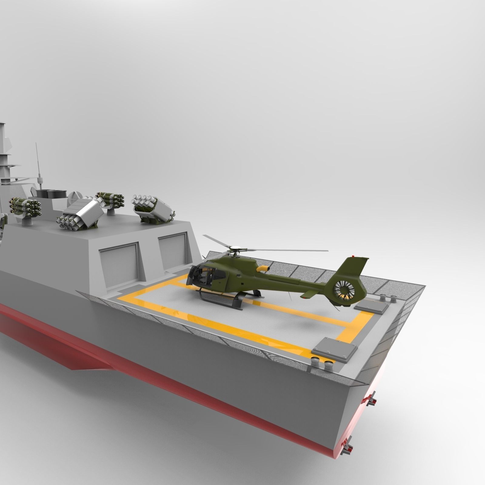 Fast destroyer ship 3D model | CGTrader