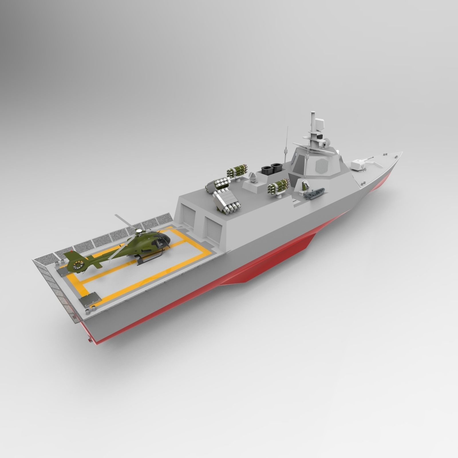 Fast destroyer ship 3D model | CGTrader