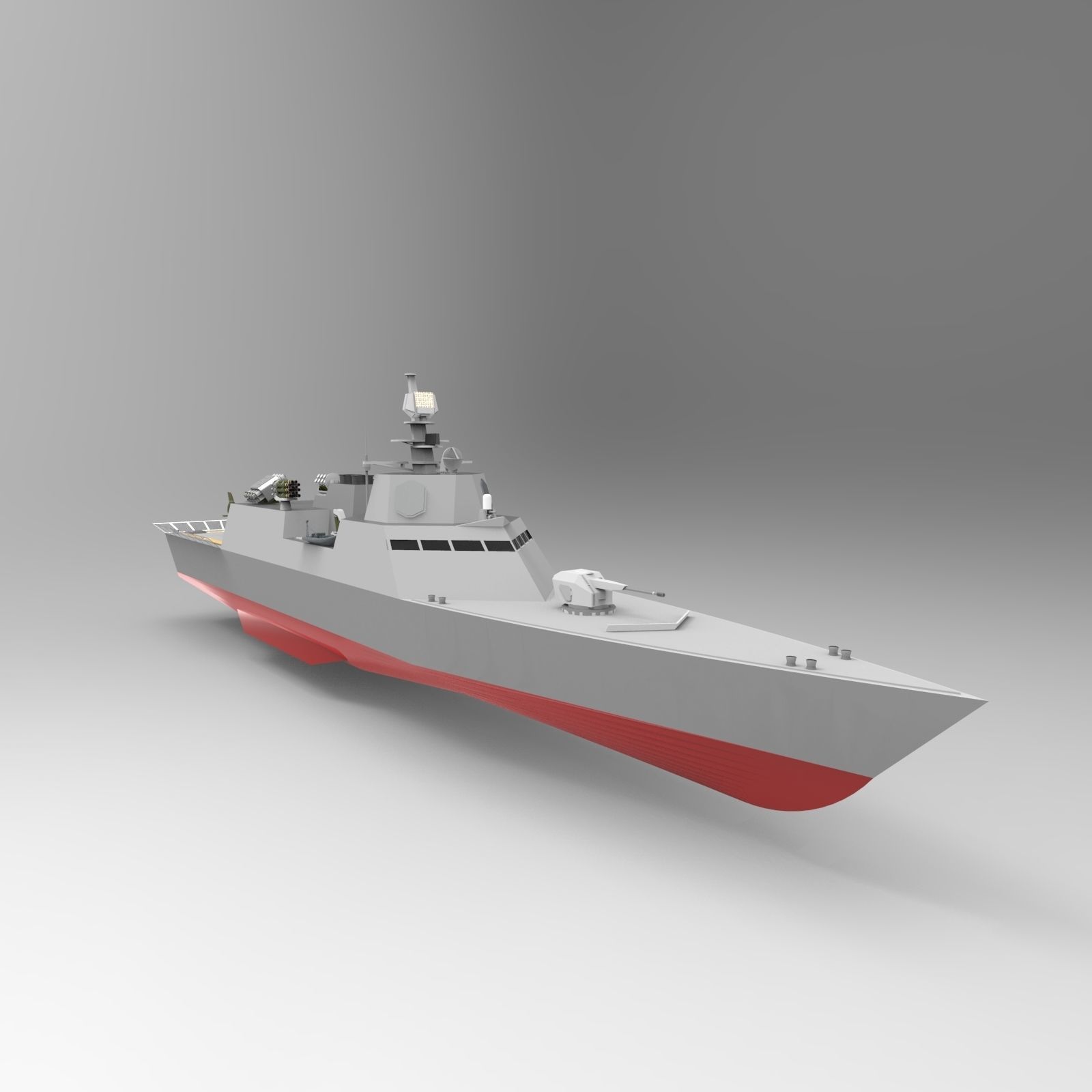 Fast destroyer ship 3D model | CGTrader