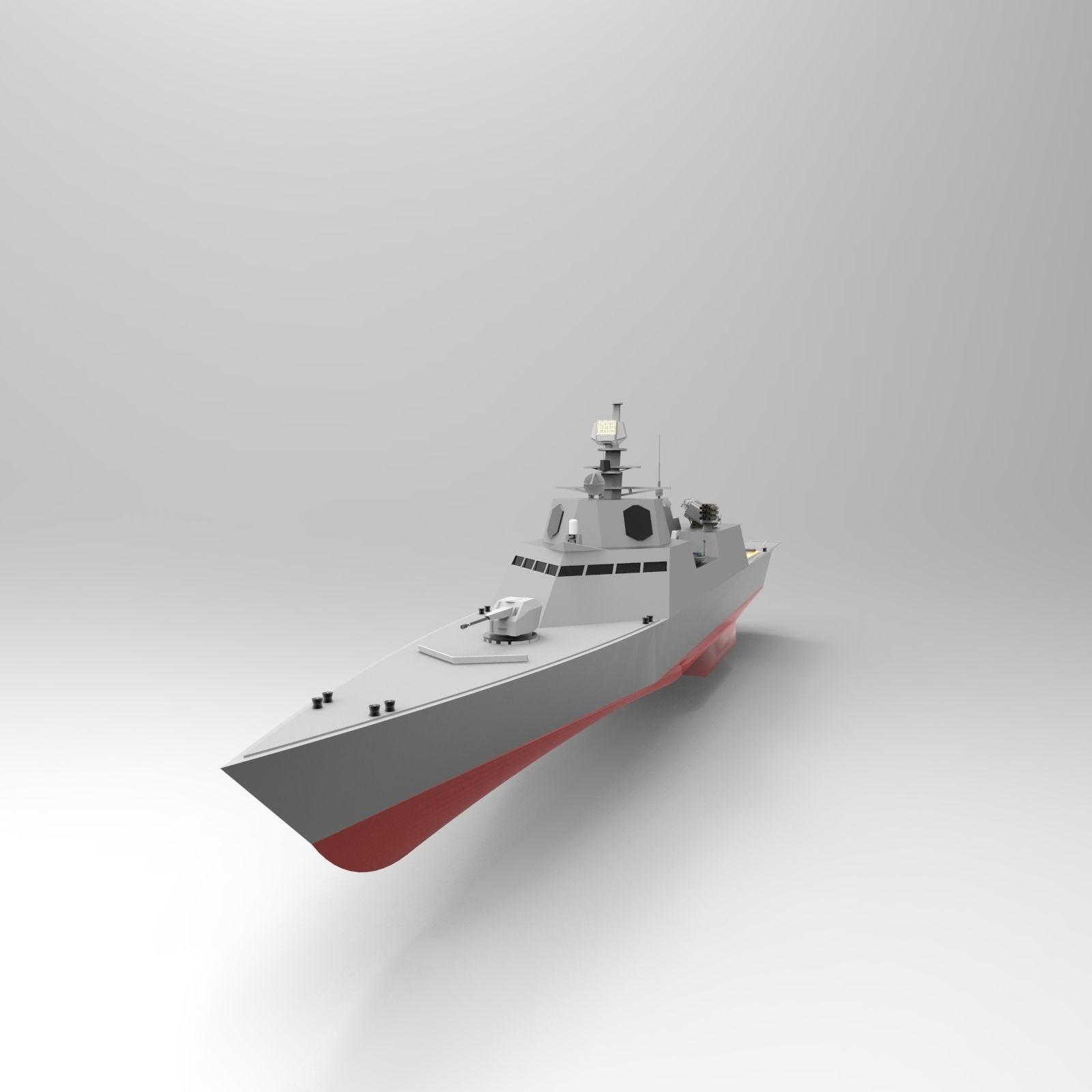 Fast destroyer ship 3D model | CGTrader