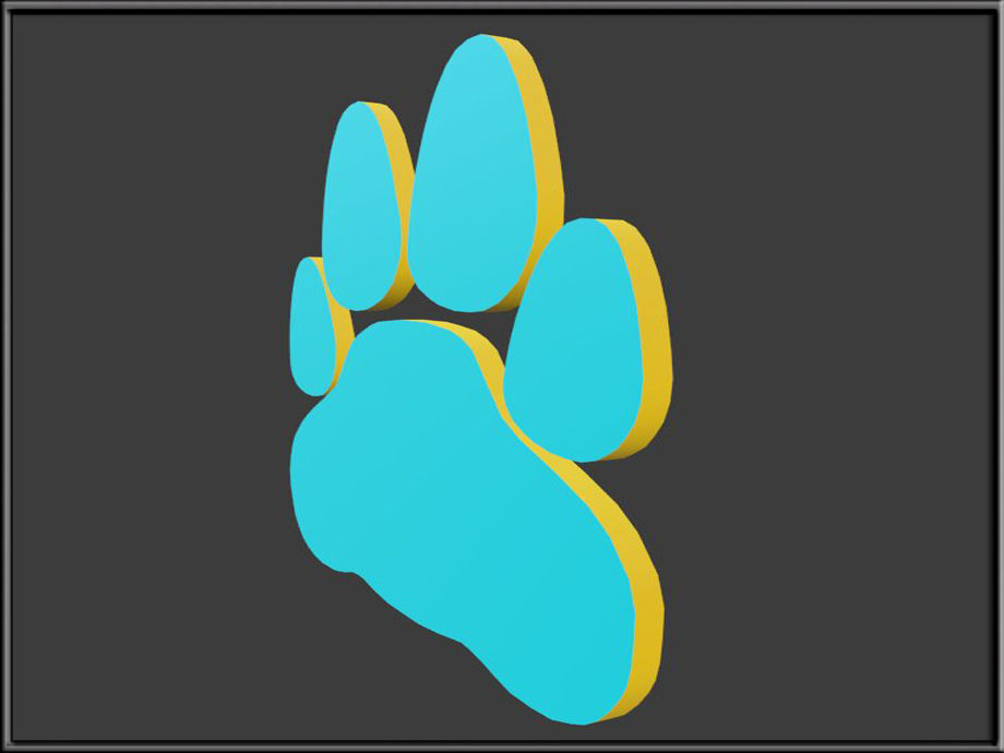 3D model Cat Foot Print VR / AR / low-poly | CGTrader