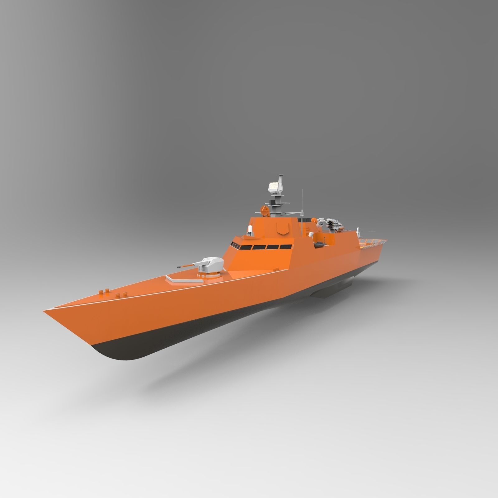 Fast destroyer ship II 3D model | CGTrader