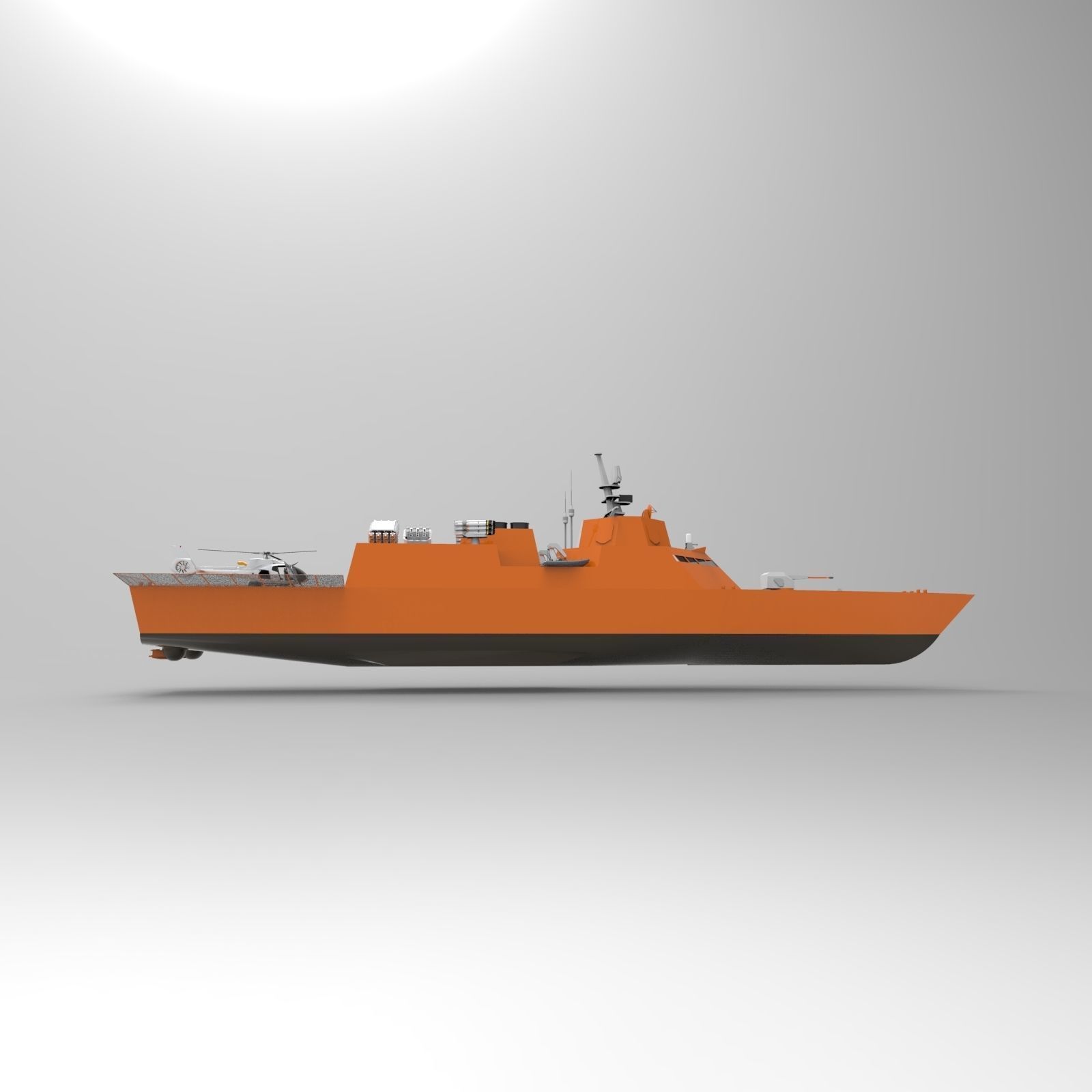 Fast destroyer ship II 3D model | CGTrader