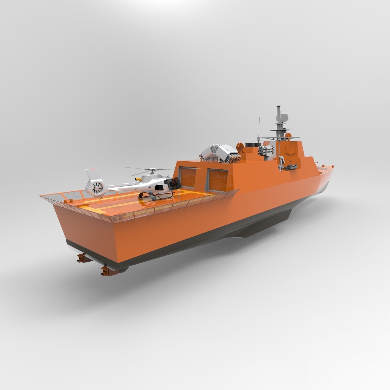 Fast destroyer ship II 3D model | CGTrader