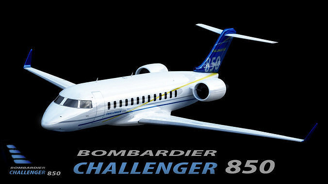 Bombardier Challenger 850 3D model animated | CGTrader