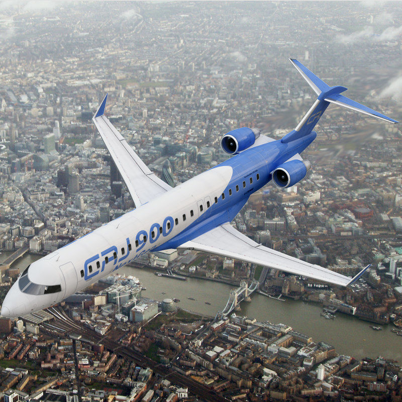 Bombardier CRJ 900 Next Gen 3D model animated | CGTrader