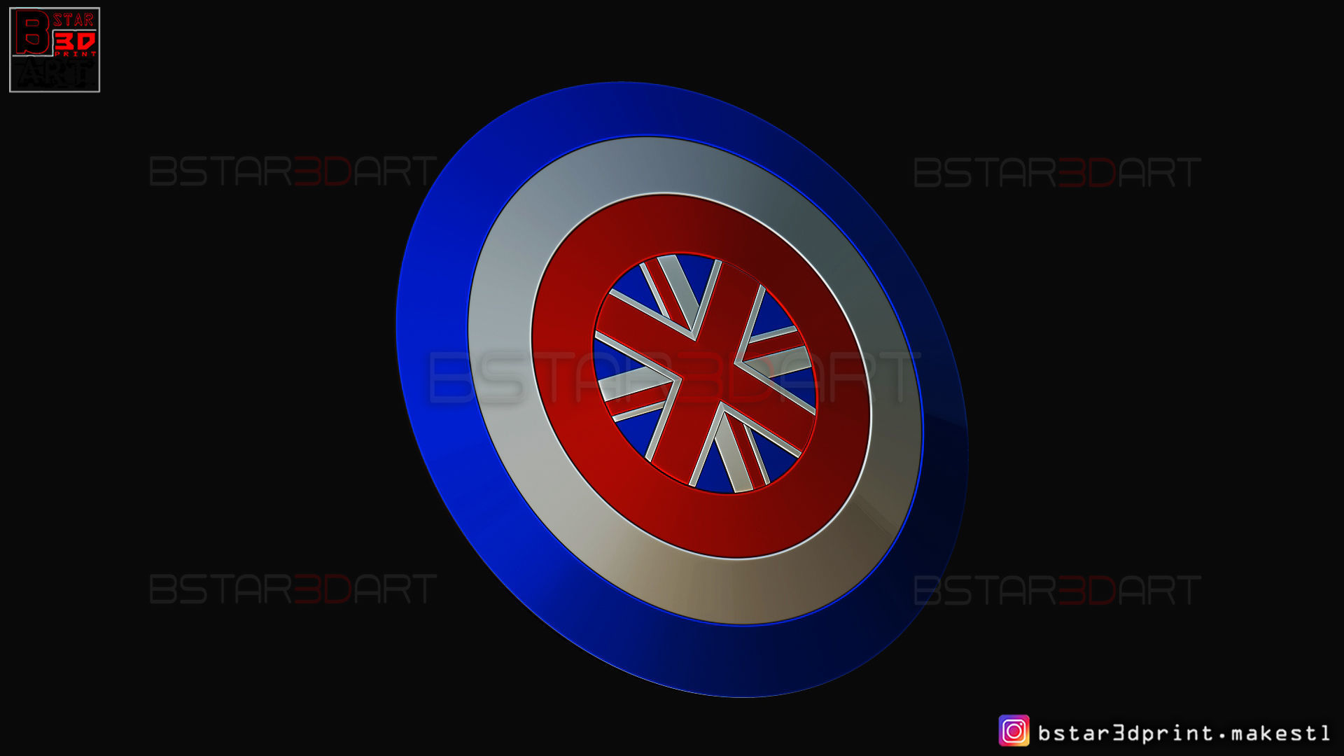 Captain Britain Shield - Marvel comics - High Quality 3D model 3D ...