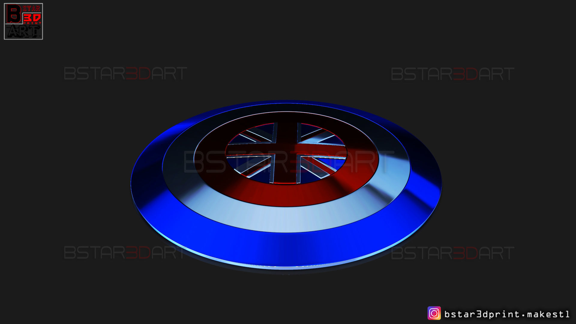 Captain Britain Shield - Marvel comics - High Quality 3D model 3D ...
