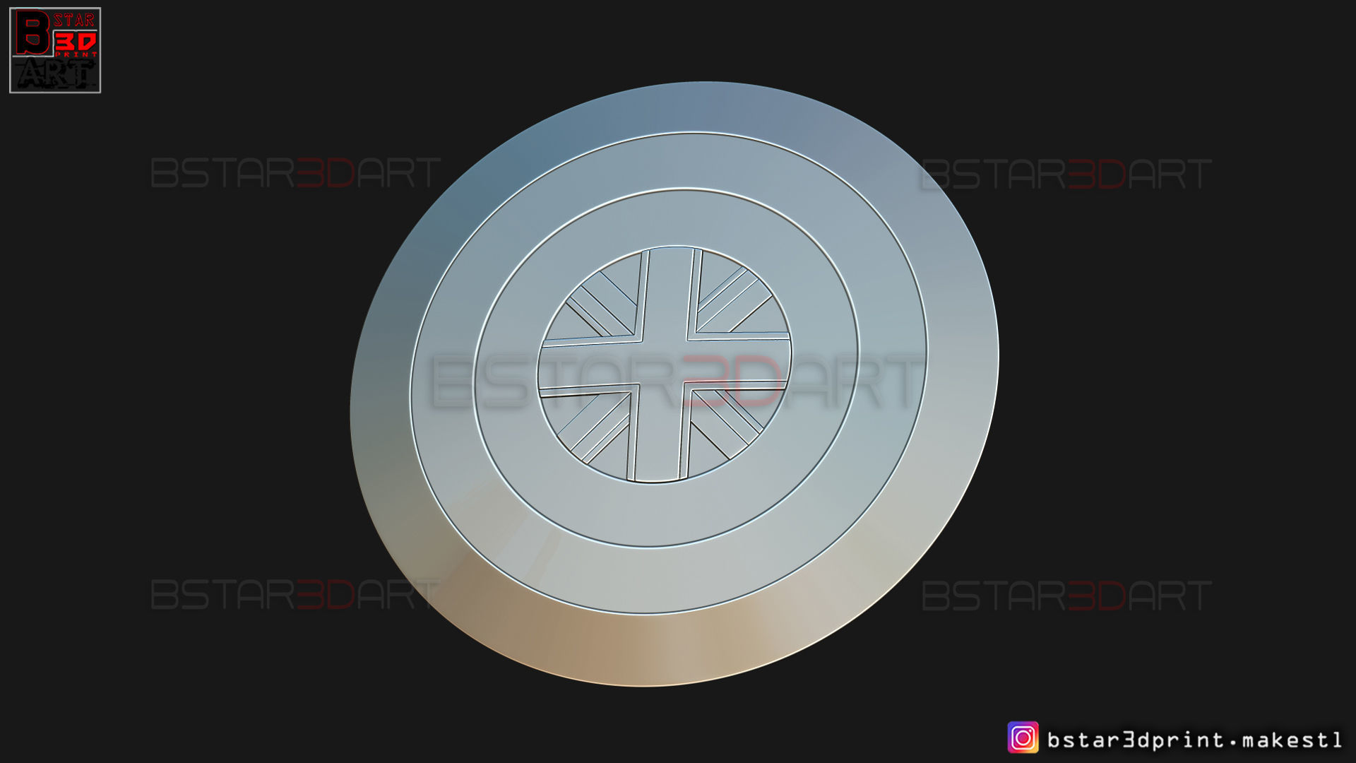Captain Britain Shield - Marvel comics - High Quality 3D model 3D ...