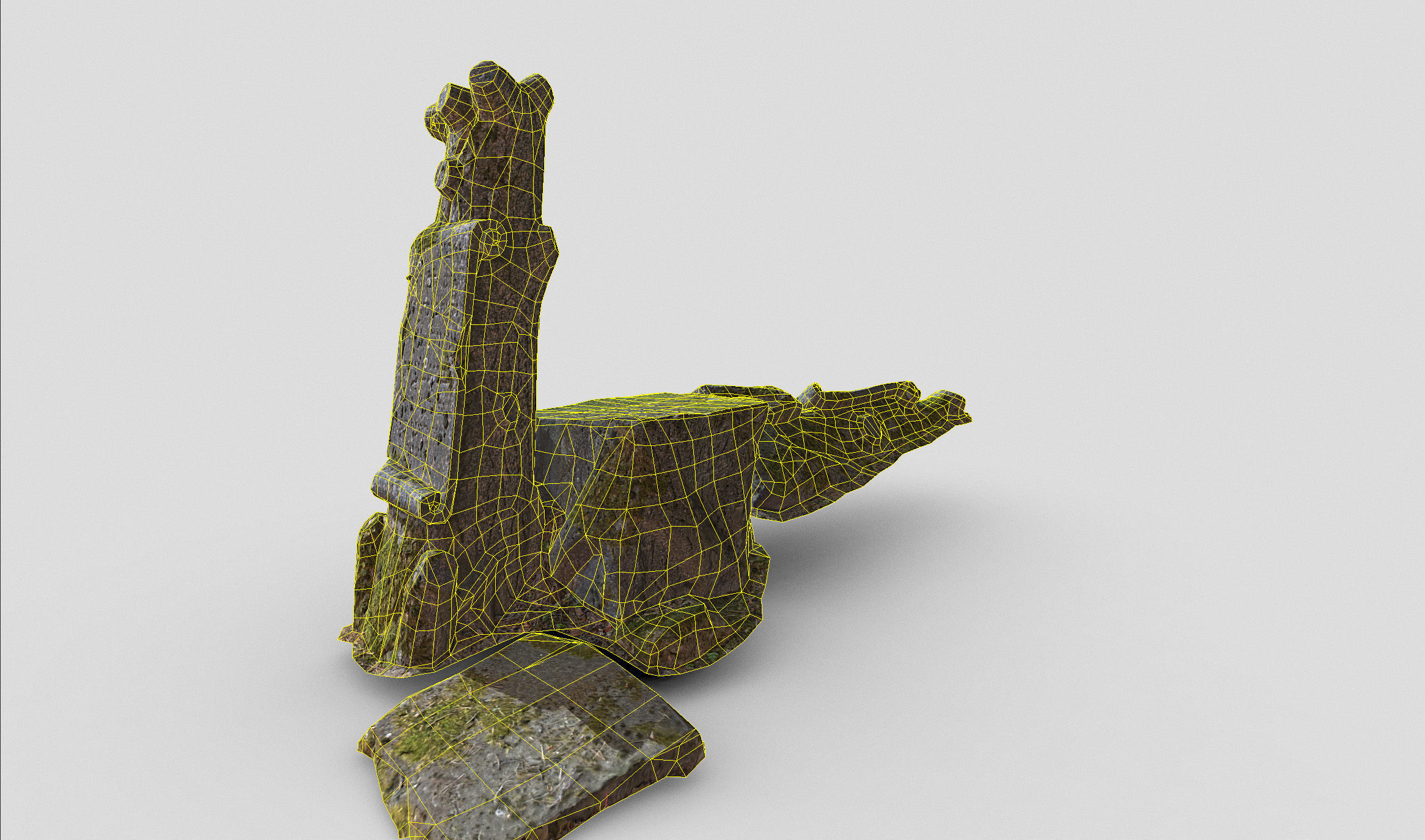 3D model grave with tree motives VR / AR / low-poly | CGTrader