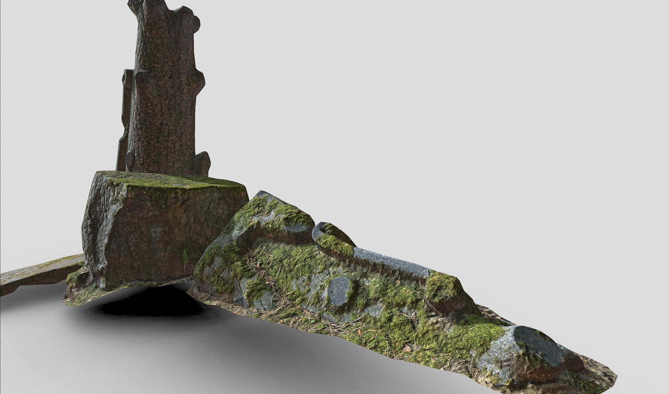 3D model grave with tree motives VR / AR / low-poly | CGTrader