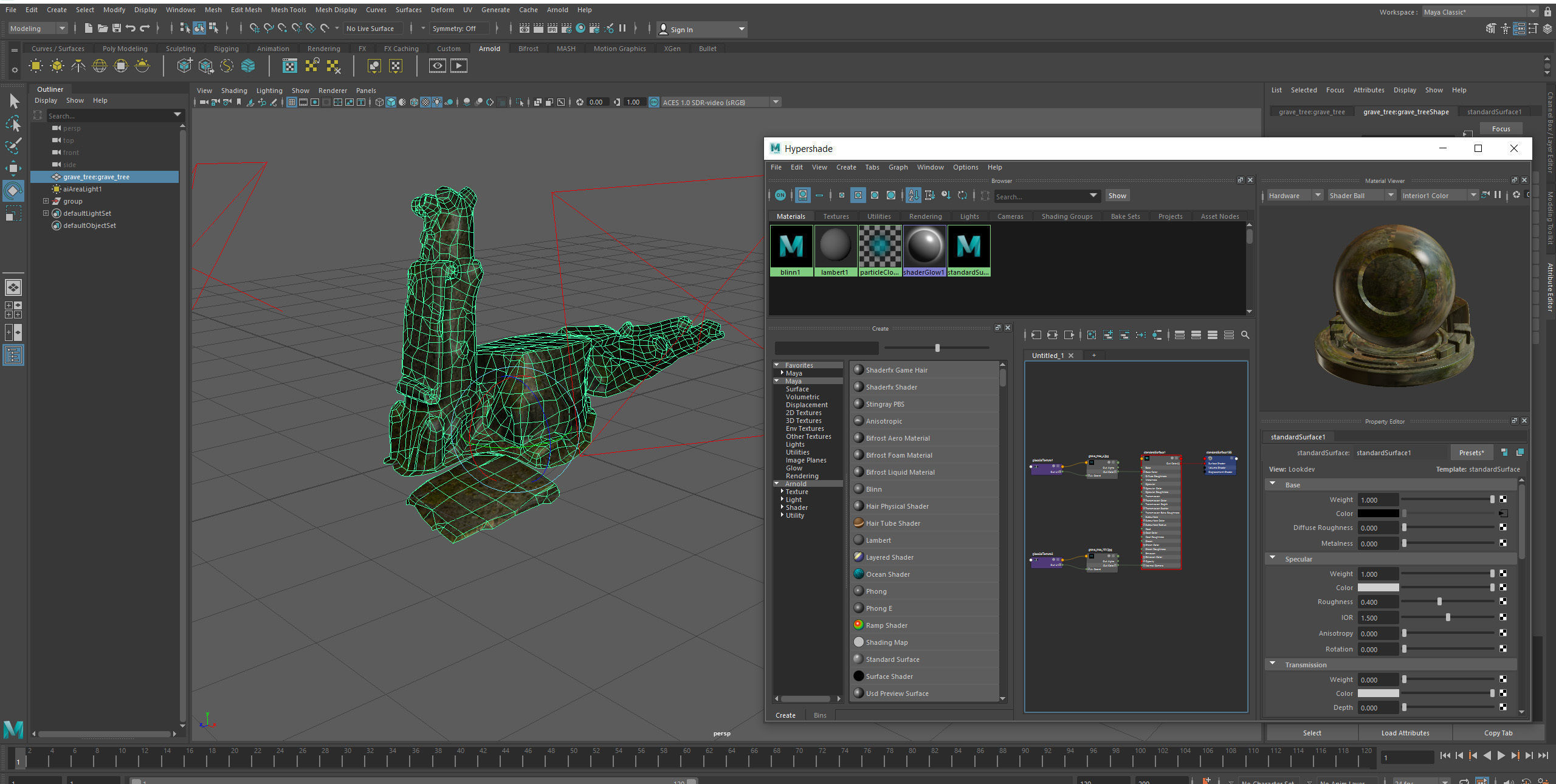3D model grave with tree motives VR / AR / low-poly | CGTrader