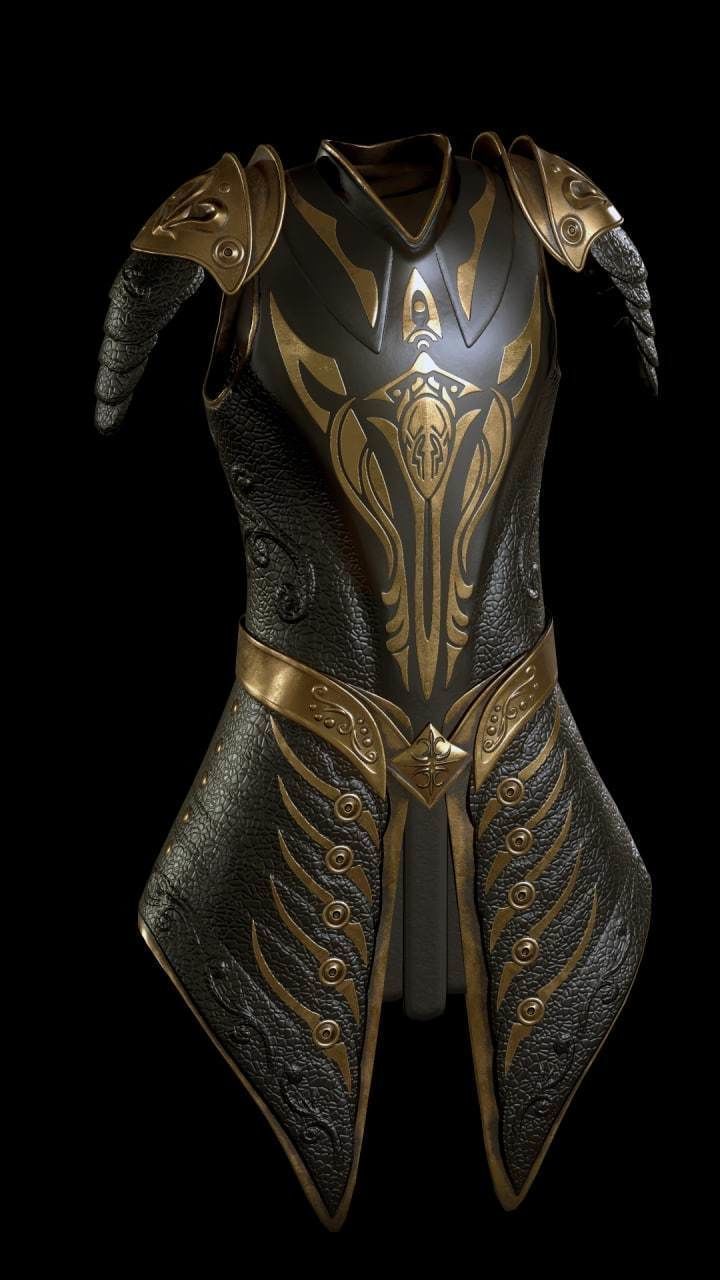3D model Mirkwood Elf Armour Dark Medieval Style VR / AR / low-poly ...