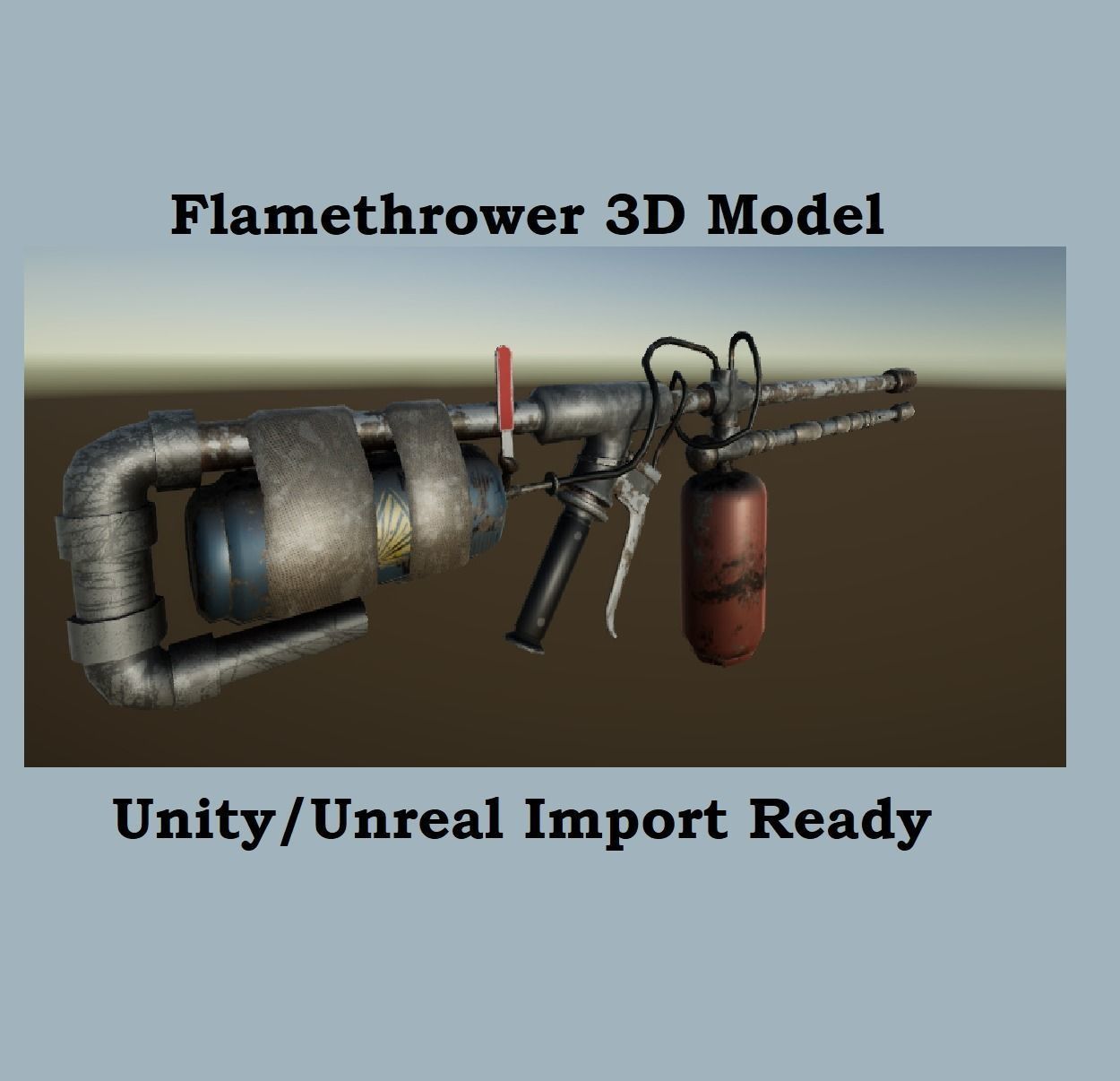 Flamethrower grenade launcher 3D model | CGTrader
