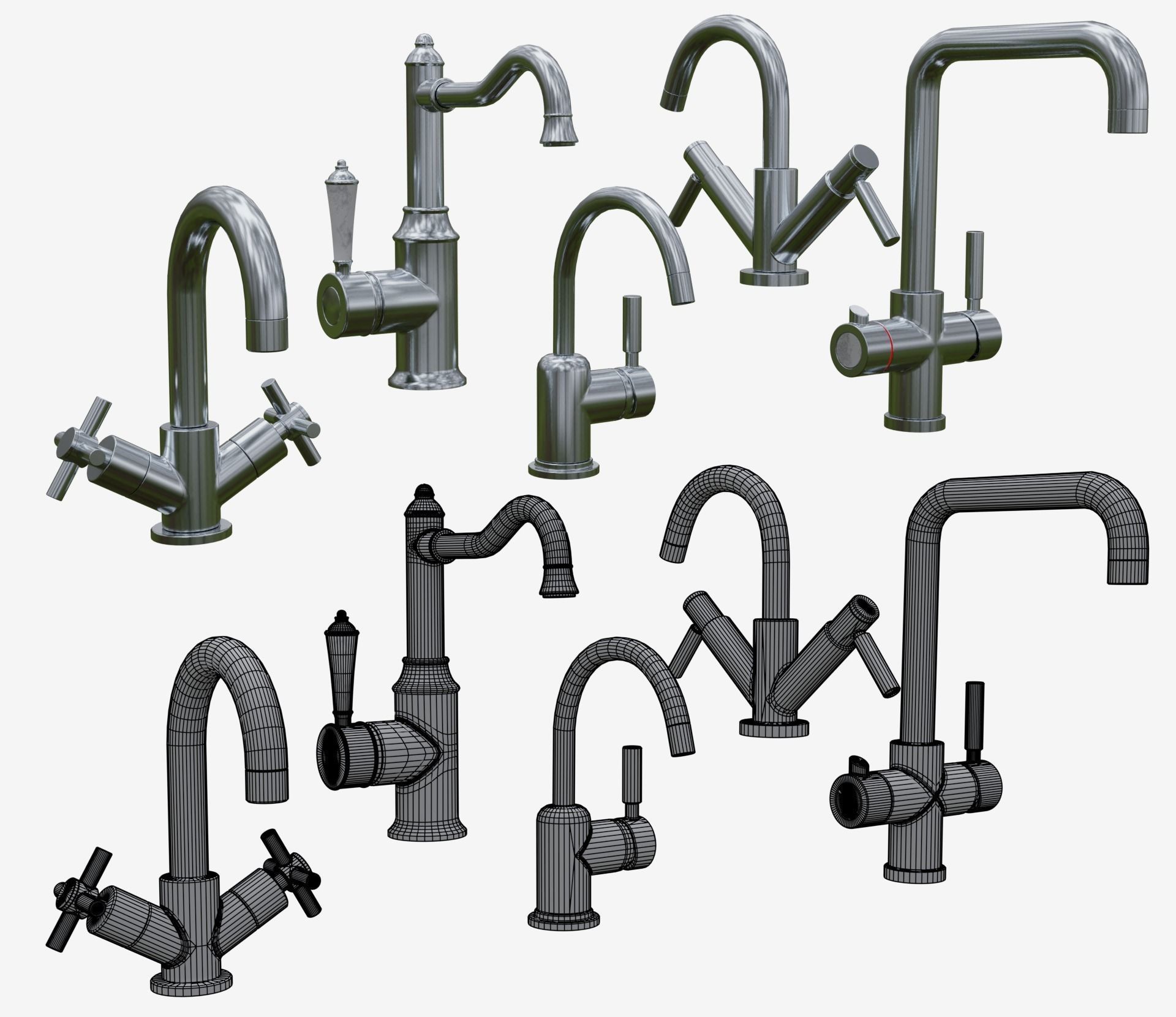 FREE Interior Pack - Traditional and Modern 30 BASIN TAPS free VR / AR ...