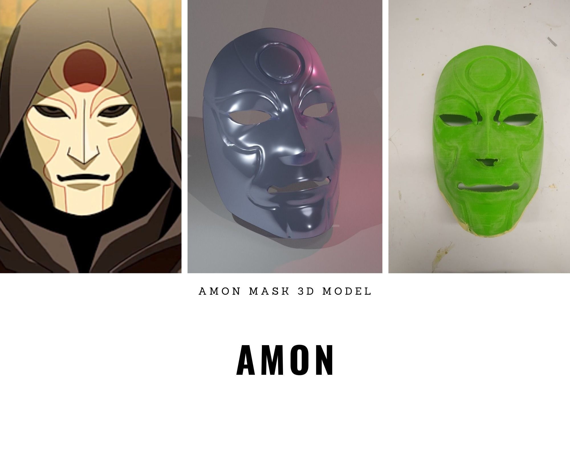 Amon mask Avatar the Legend of Korra 3D model 3D printable | CGTrader